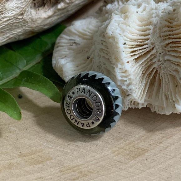 Pandora | Jewelry | Pandora Sterling Silver Black Zig Zag Murano Glass ...